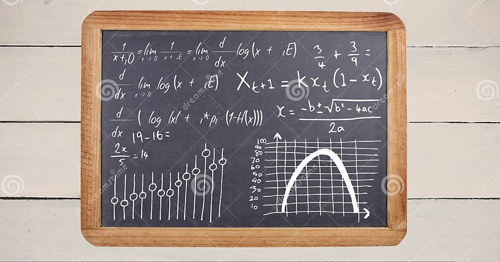 Équations De Maths Sur Le Tableau Noir Illustration Stock ...