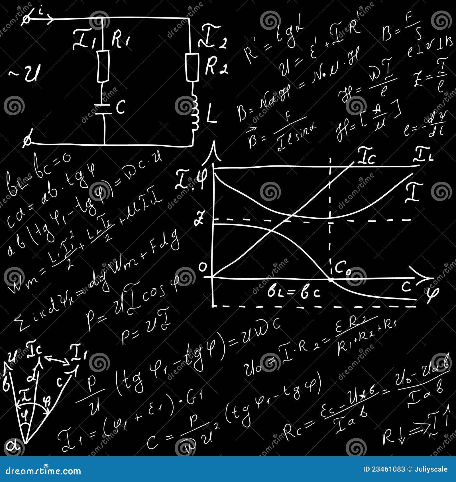 Équations Et Formules Mathématiques Illustration de Vecteur ...