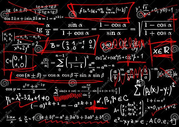 Équations mathématiques illustration de vecteur. Illustration du tiret ...