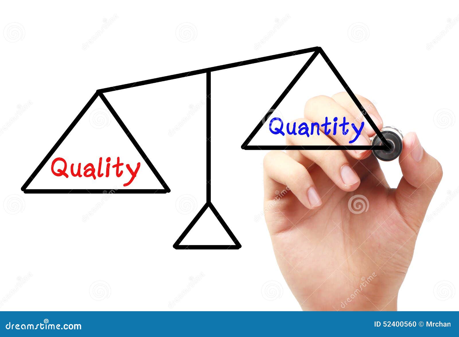 Équilibre De Qualité Et De Quantité Illustration Stock - Illustration ...