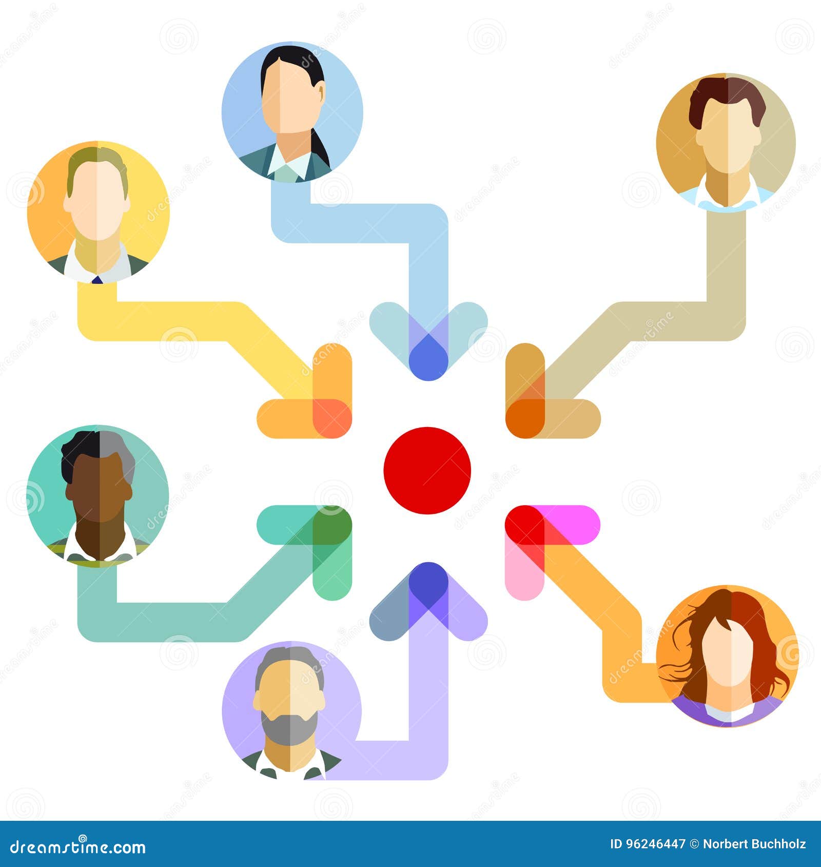 Équipe Avec L'objectif Commun Illustration de Vecteur - Illustration du ...