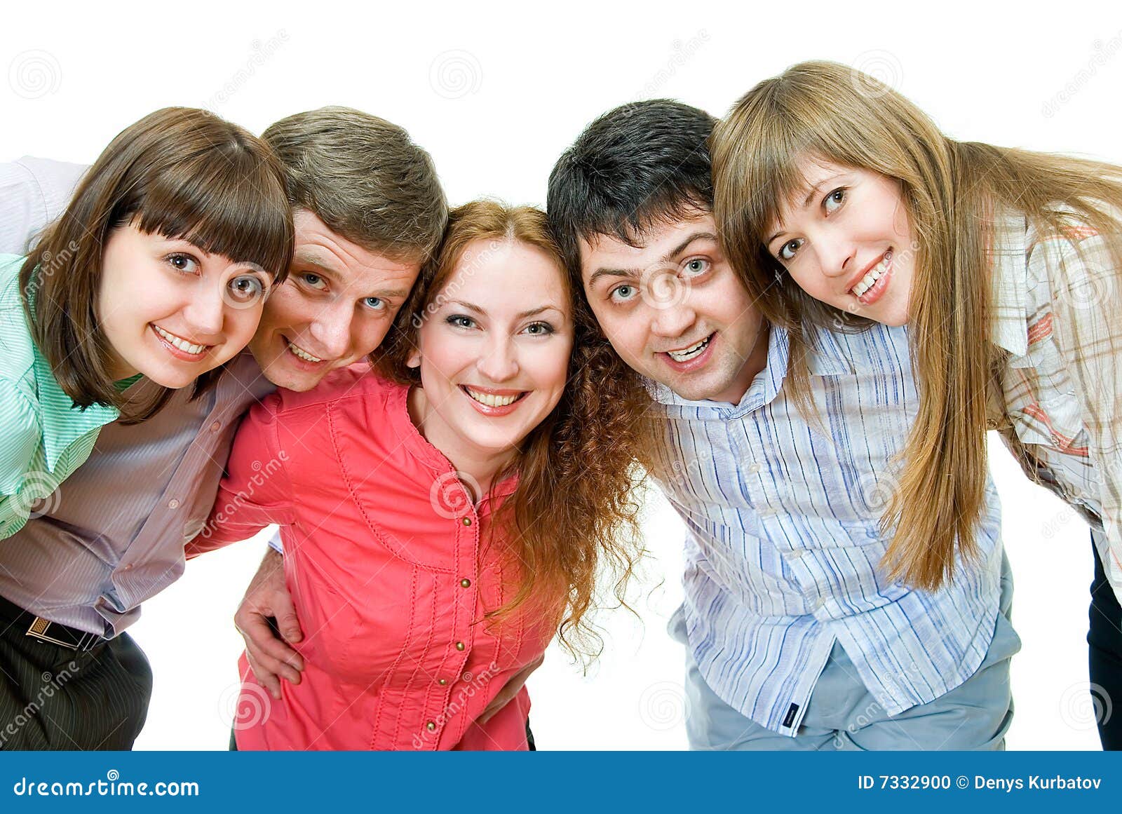 équipe drôle photo stock. Image du têtes, copines, occasionnel - 7332900