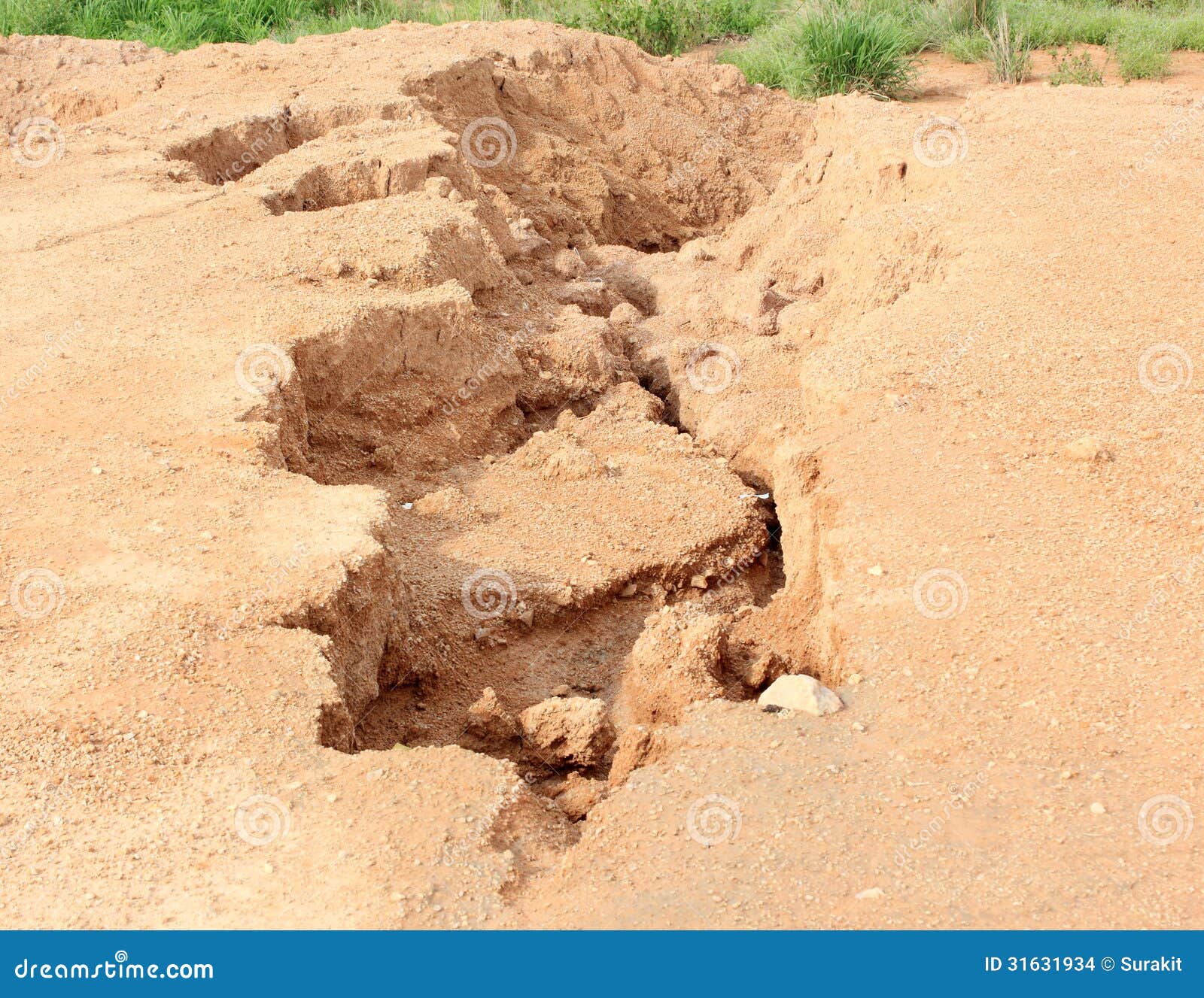 Érosion du sol photo stock. Image du earth, nature, destruction - 31631934