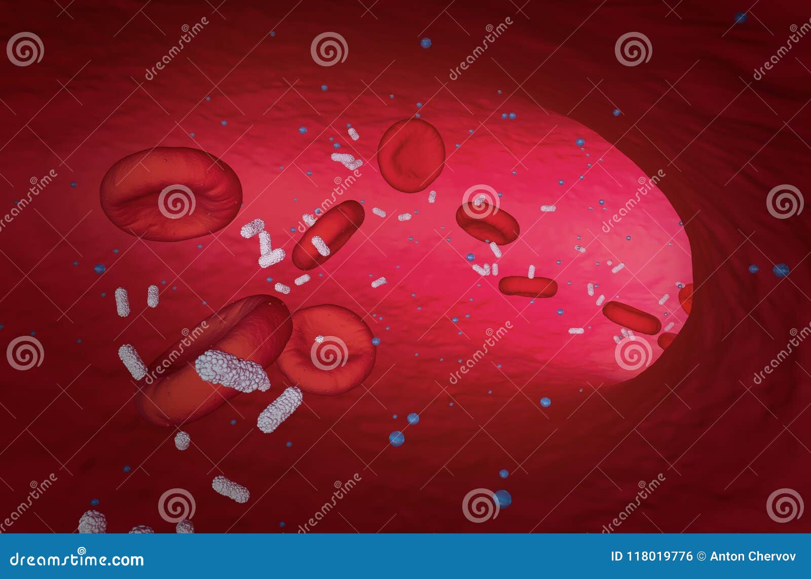 érythrocyte De Globules Rouges 3d Sous Un Microscope Illustration Stock ...