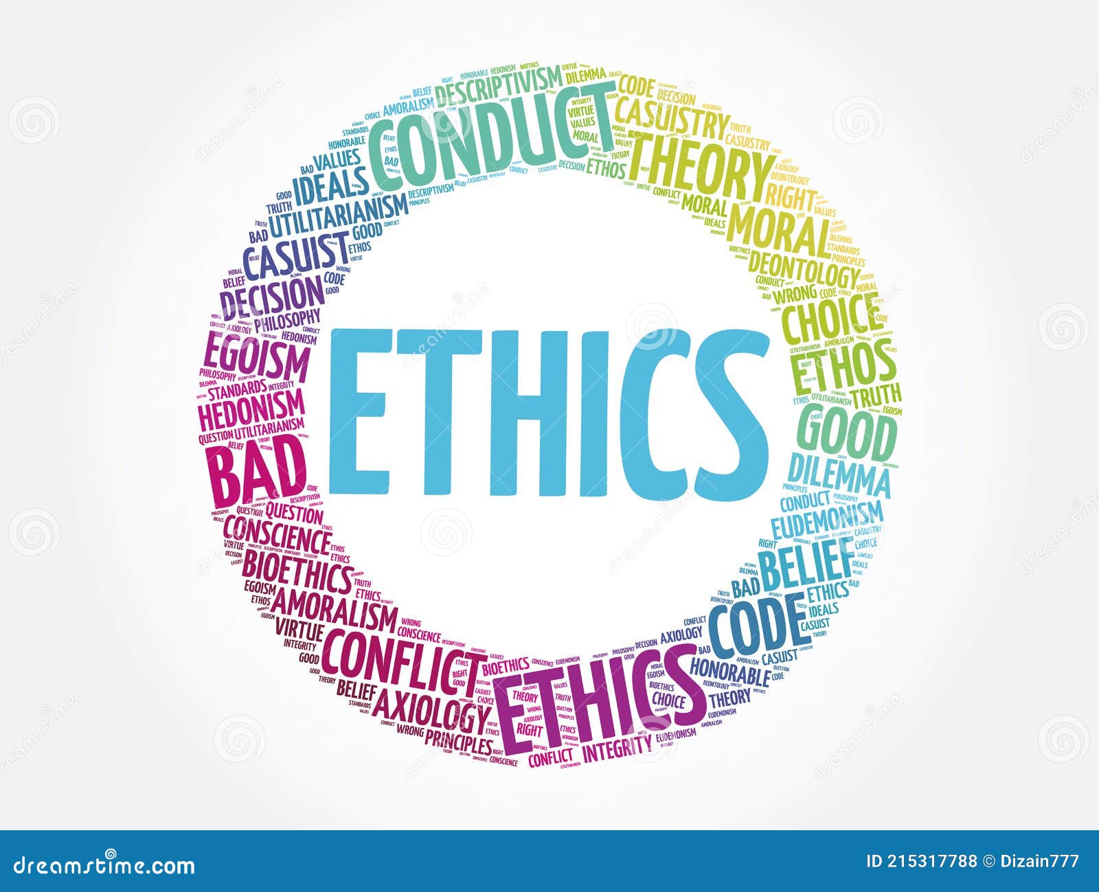 éthique Mot Cloud Collage Concept Fond Illustration Stock ...