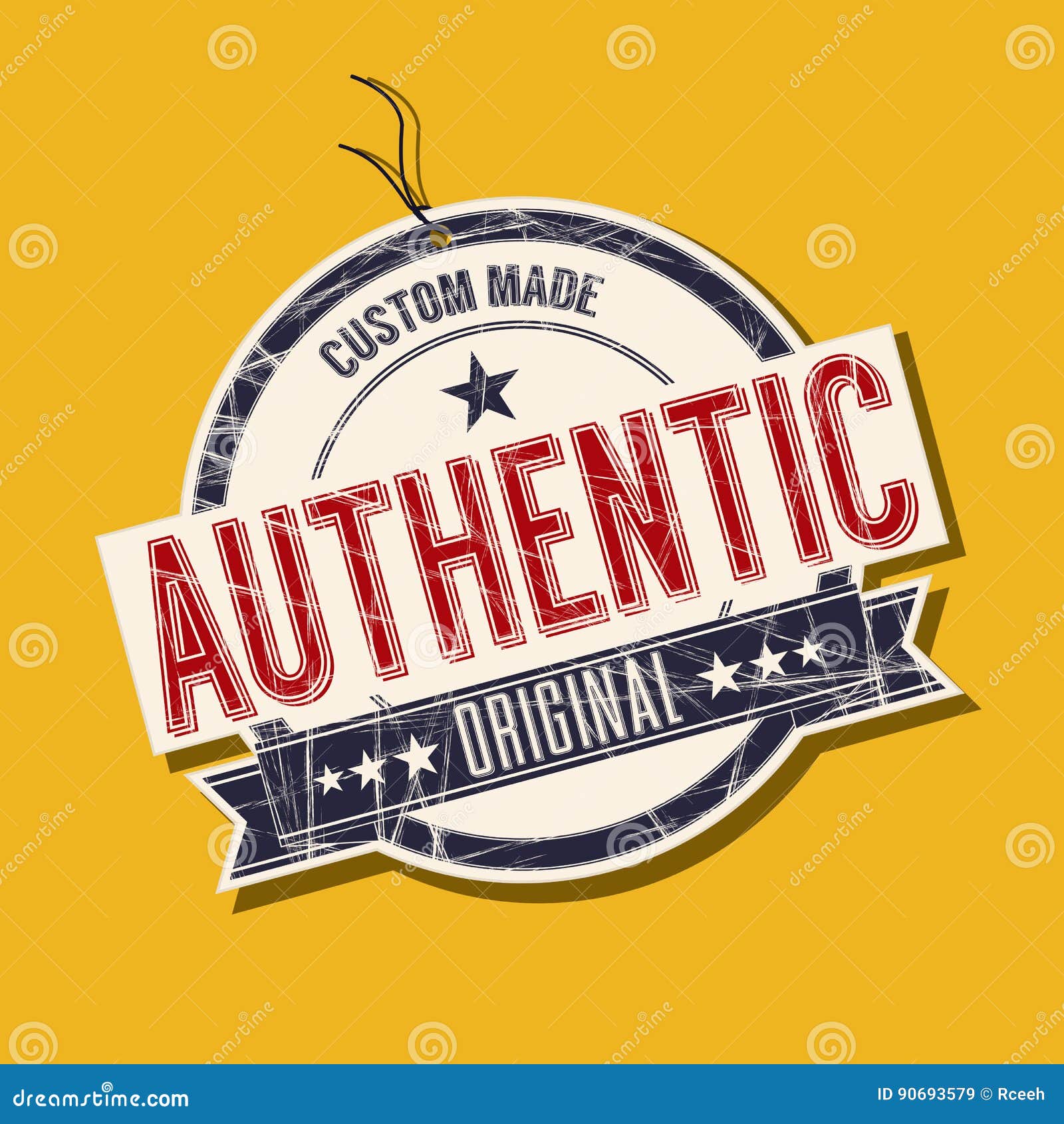 Étiquette authentique illustration de vecteur. Illustration of emblème ...