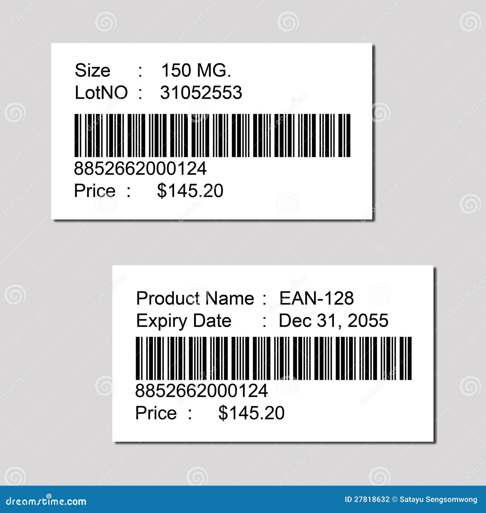 Étiquette de code barres illustration stock. Illustration du blanc ...