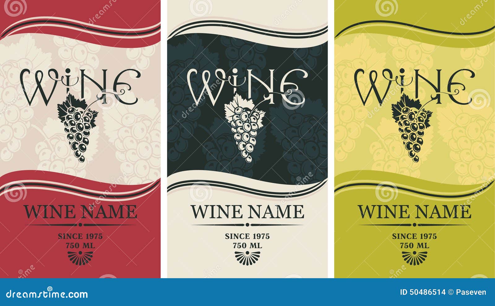 Étiquettes pour le vin illustration de vecteur. Illustration du ...