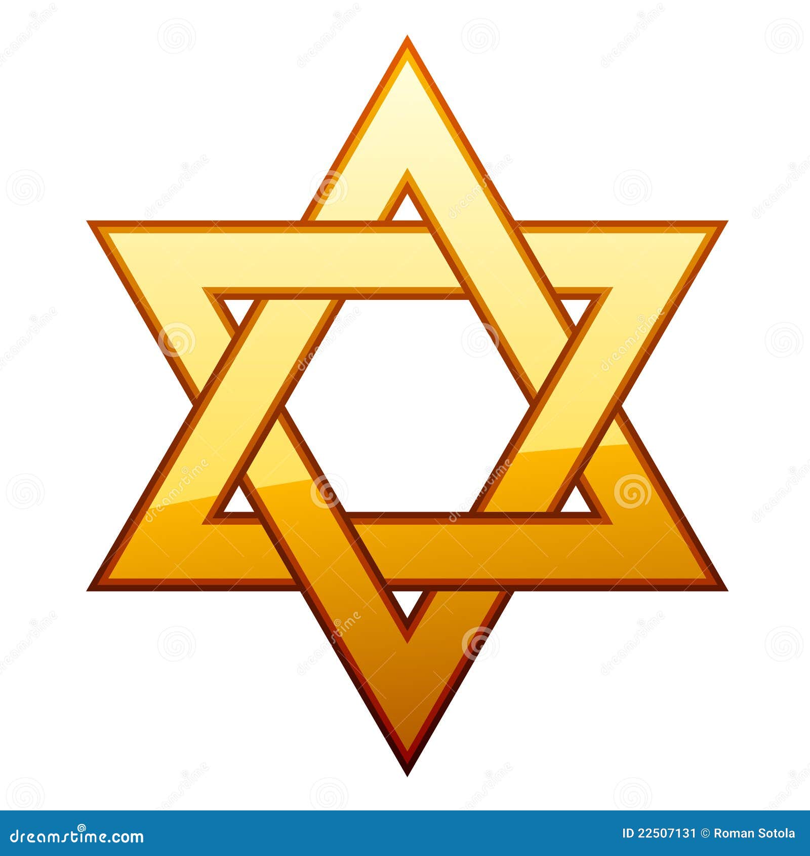 Étoile d'or de David illustration de vecteur. Illustration du david ...