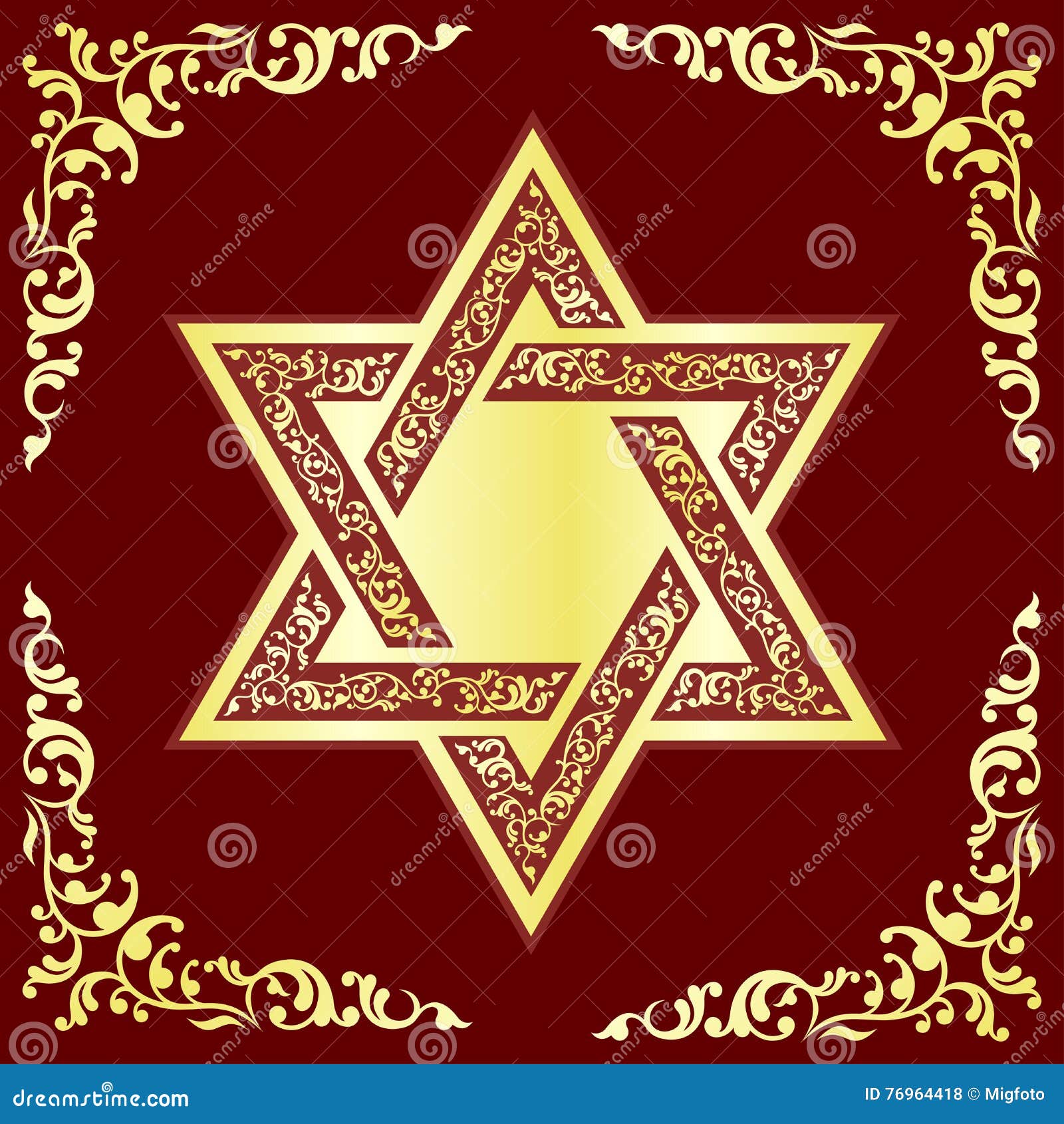 Étoile de David illustration de vecteur. Illustration du david - 76964418