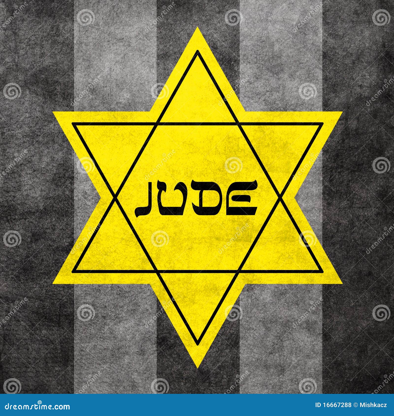 Étoile de David jaune illustration stock. Illustration du vêtement ...