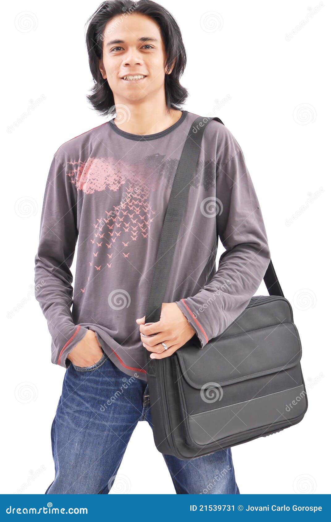 Étudiant Universitaire De Sourire Image stock - Image du université ...