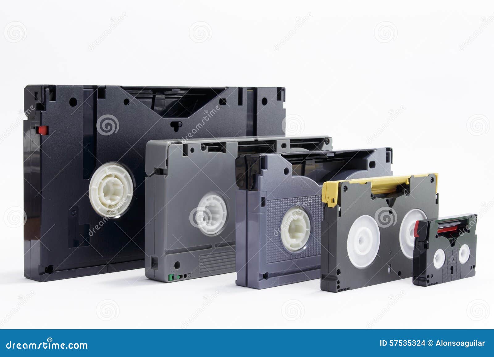 Évolution Des Cassettes Vidéo De Professionnels Photo stock - Image du ...