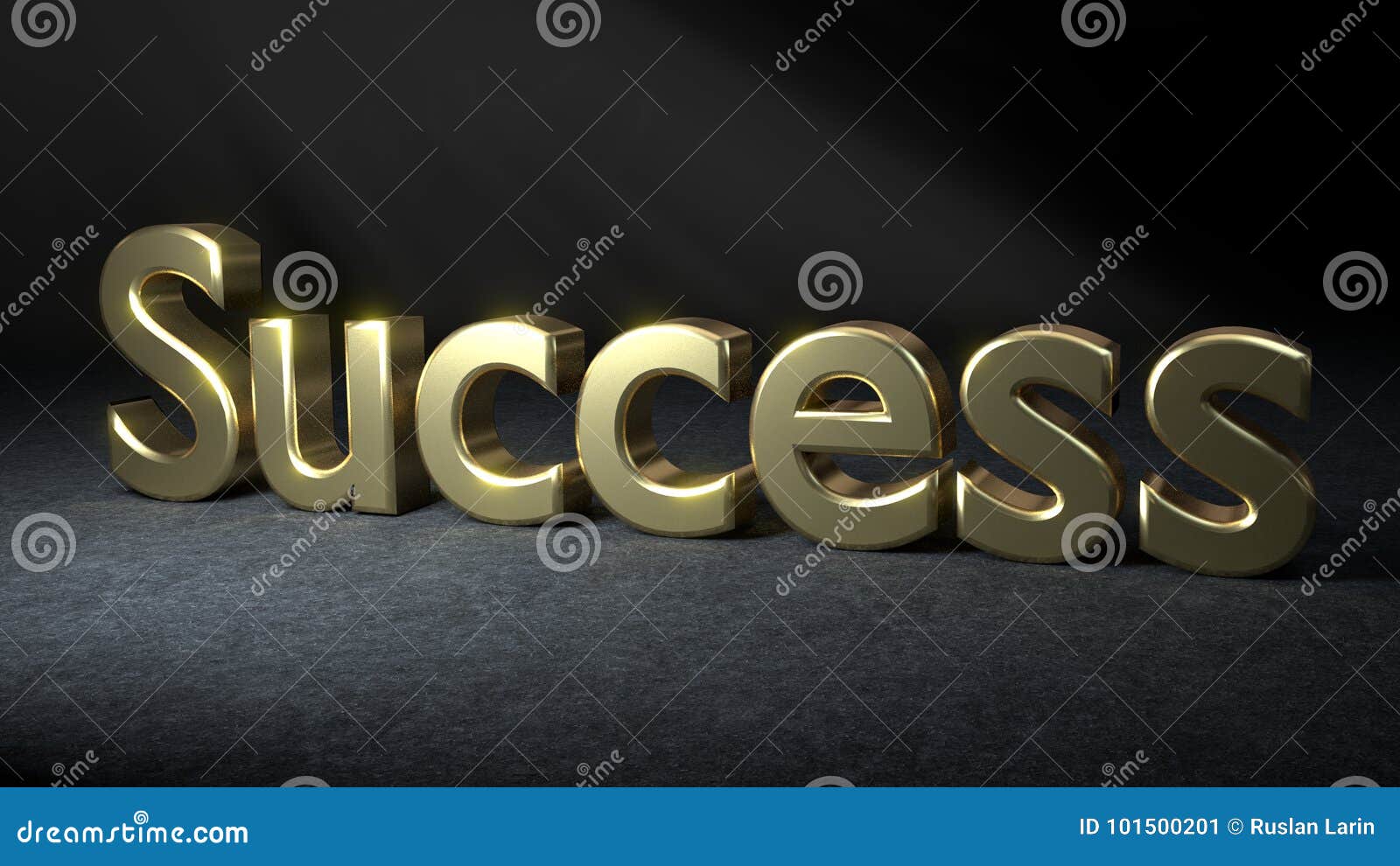 ÉXITO Escrito En Letras Del Oro 3D Stock de ilustración - Ilustración ...