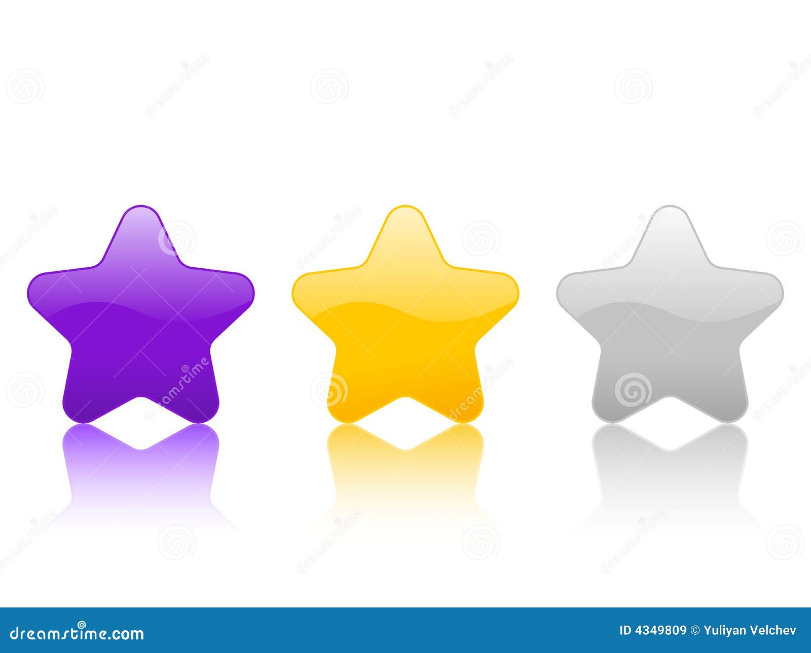 Ícone 2 da estrela da cor ilustração do vetor. Ilustração de estrelas ...