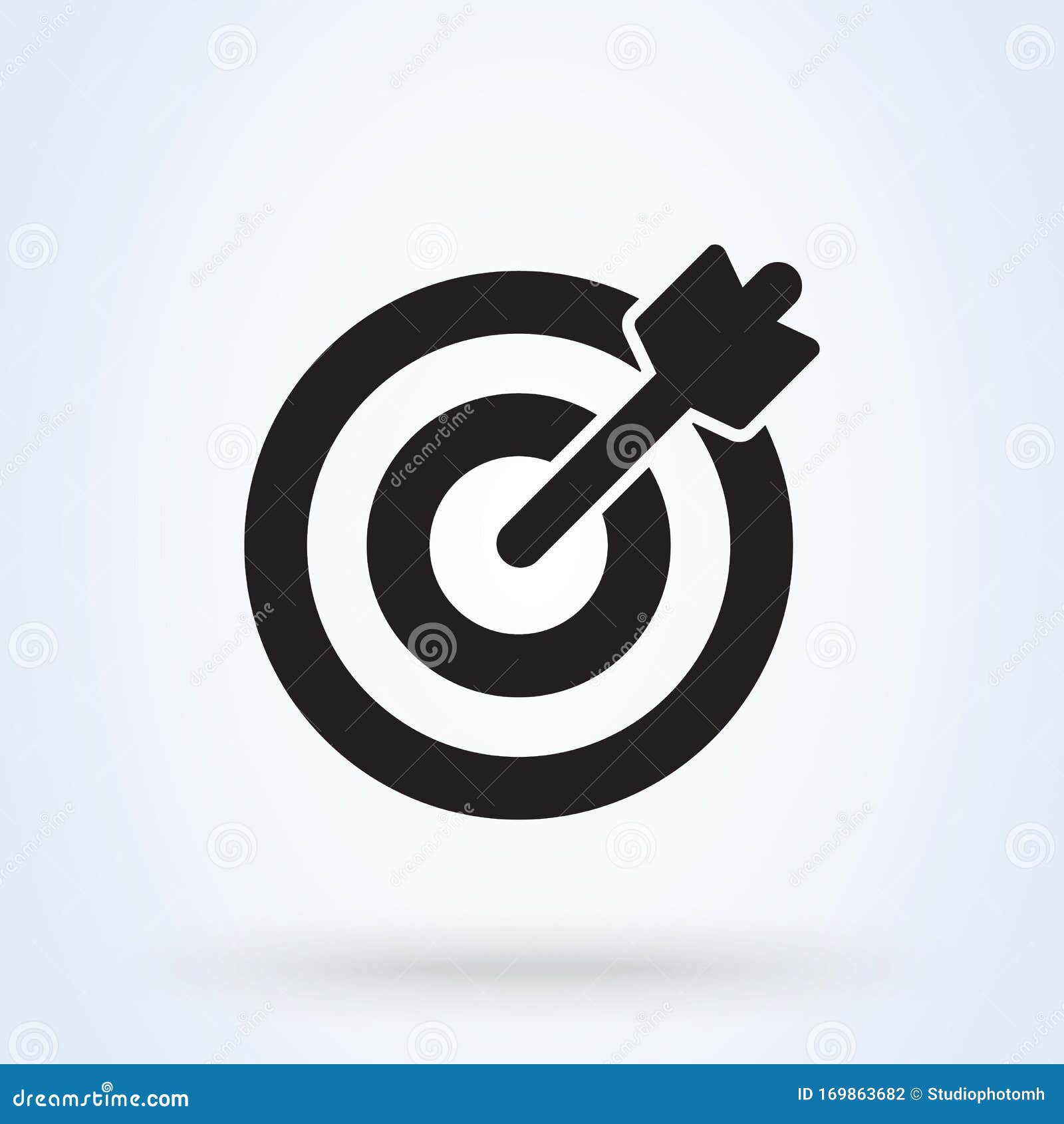 Ícone Alvo E Seta Vetor Simples Ilustração De Design Moderno Ilustração ...