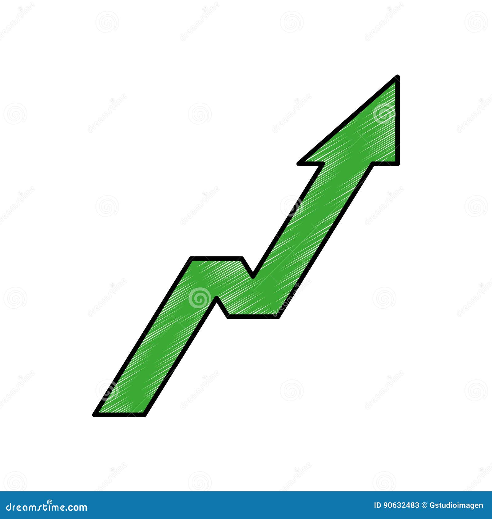 Ícone Ascendente Do Aumento Da Seta Ilustração do Vetor - Ilustração de ...