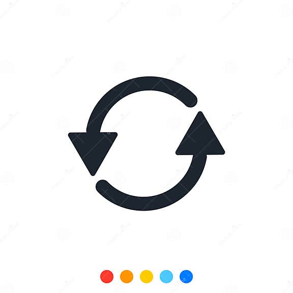 ícone Atualizar E Atualizar Sincronizar ícone ícone Vetor Ilustração do ...