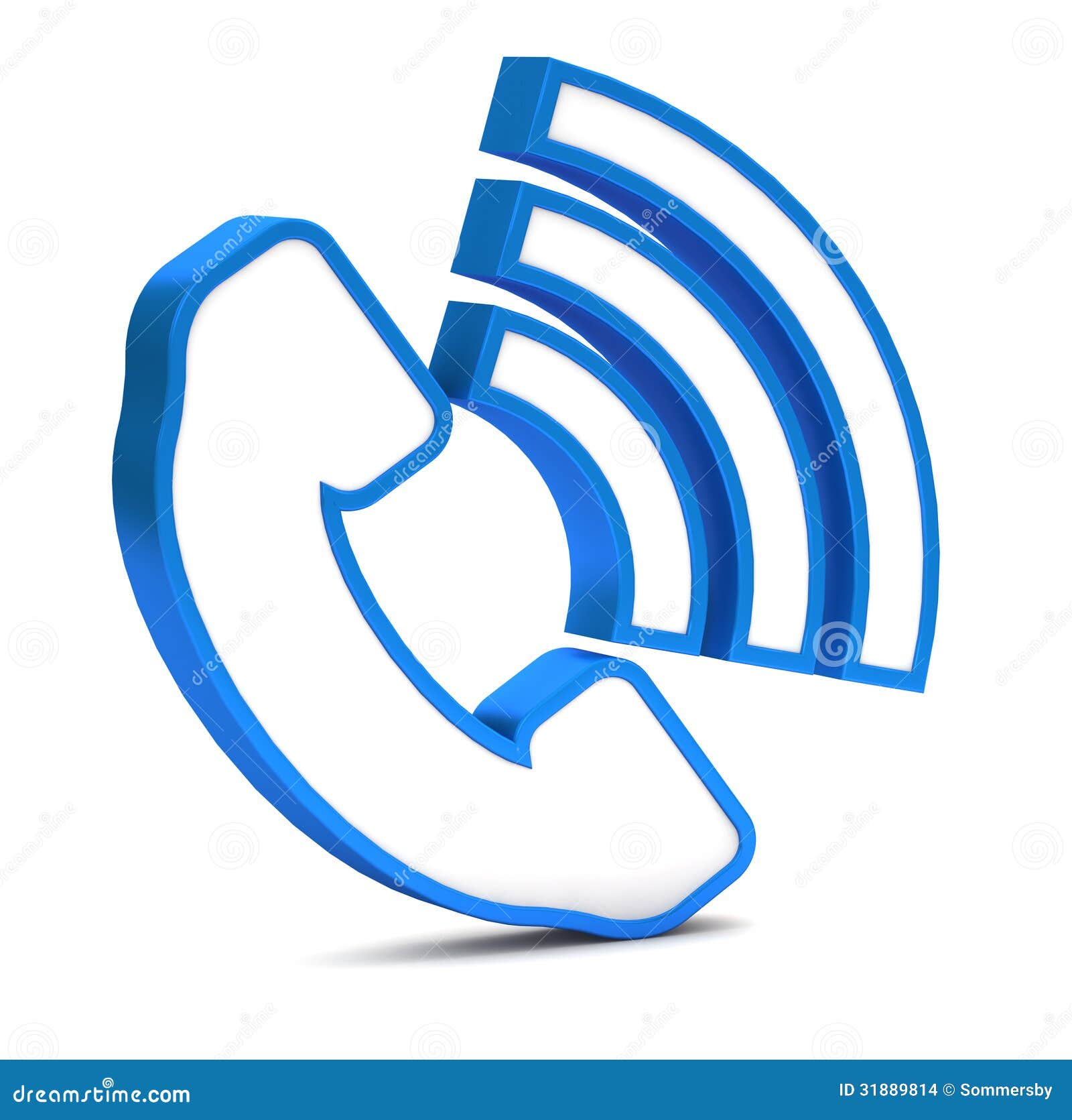 Ícone Azul Do Botão Do Telefone Ilustração Stock - Ilustração de ...