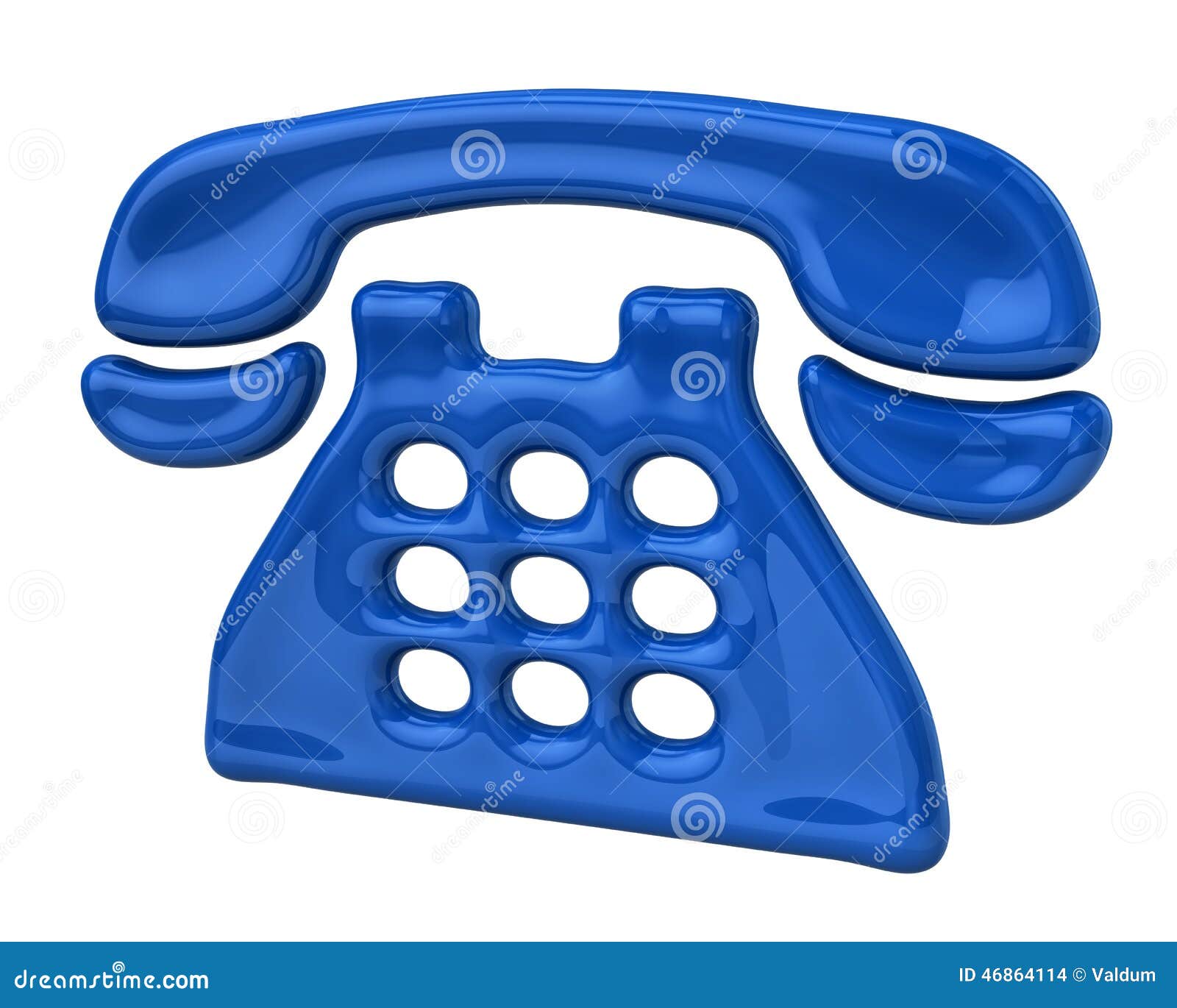 Ícone azul do telefone ilustração stock. Ilustração de atividade - 46864114