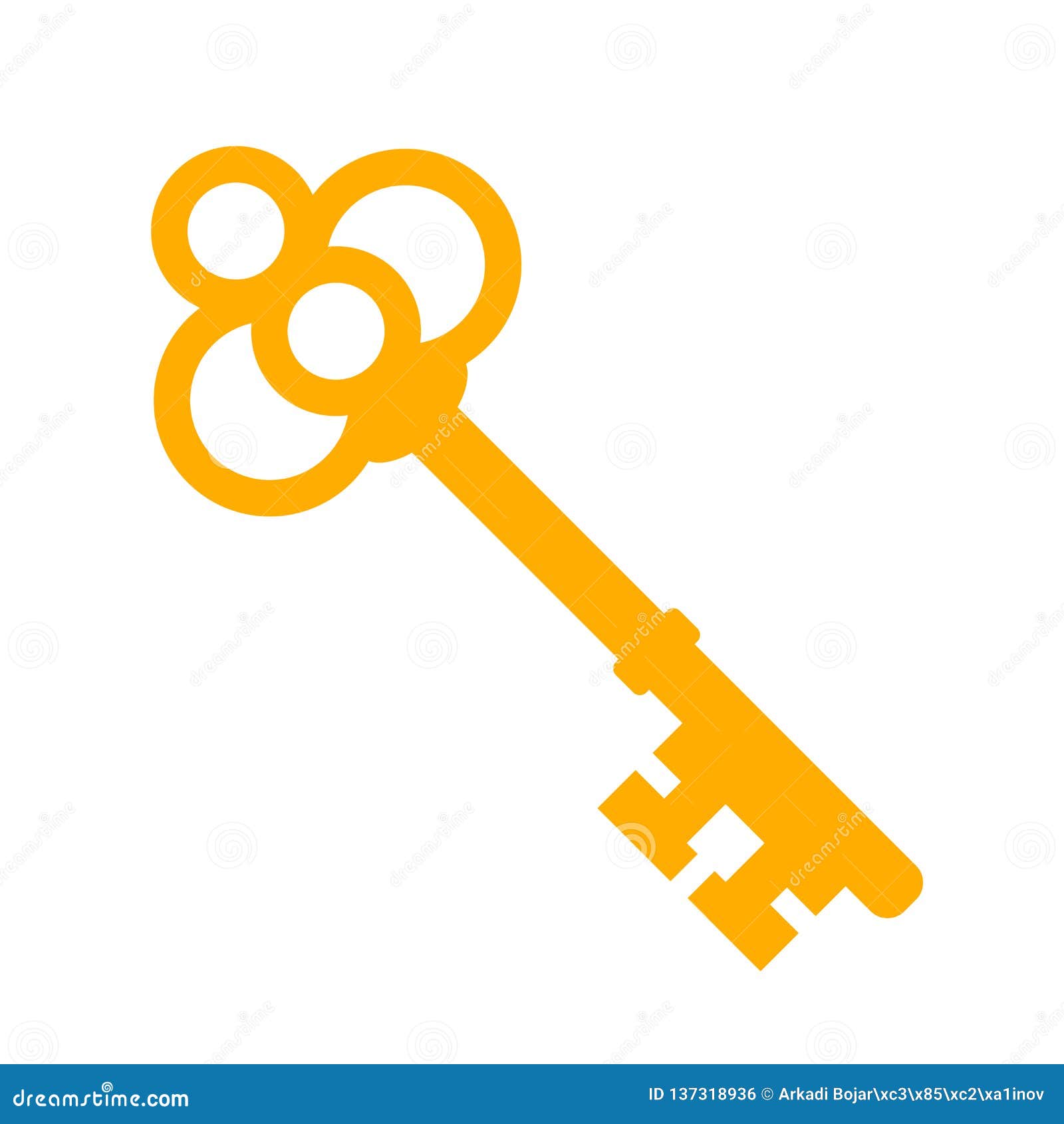 Ícone Chave Do Vetor Do Ouro Ilustração do Vetor - Ilustração de chaves ...