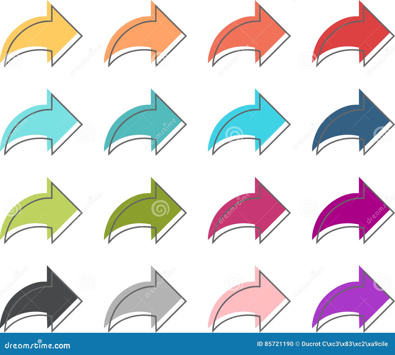 Ícone colorido da seta ilustração do vetor. Ilustração de sentido ...