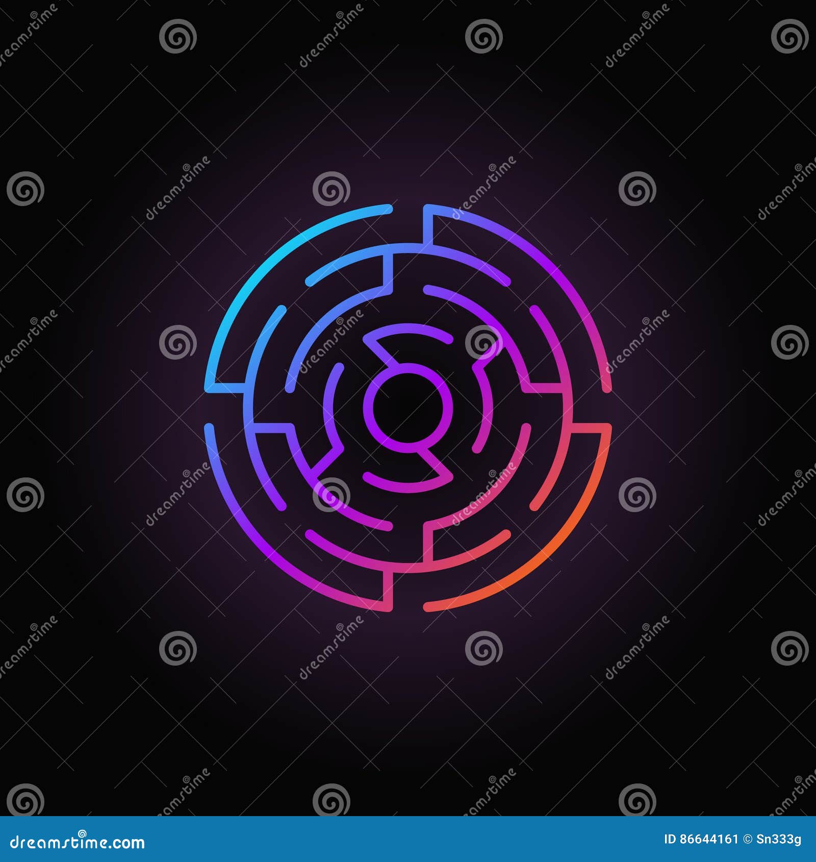 Ícone Colorido Do Labirinto Redondo Ilustração do Vetor - Ilustração de ...