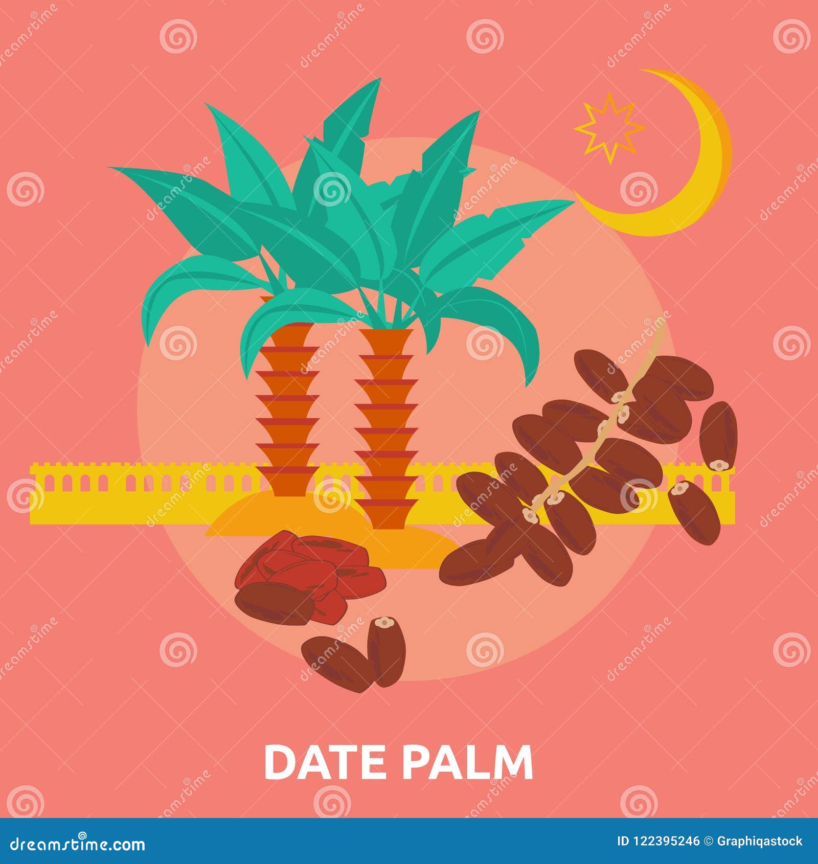 Ícone Conceptual Da Palma De Data Ilustração do Vetor - Ilustração de ...