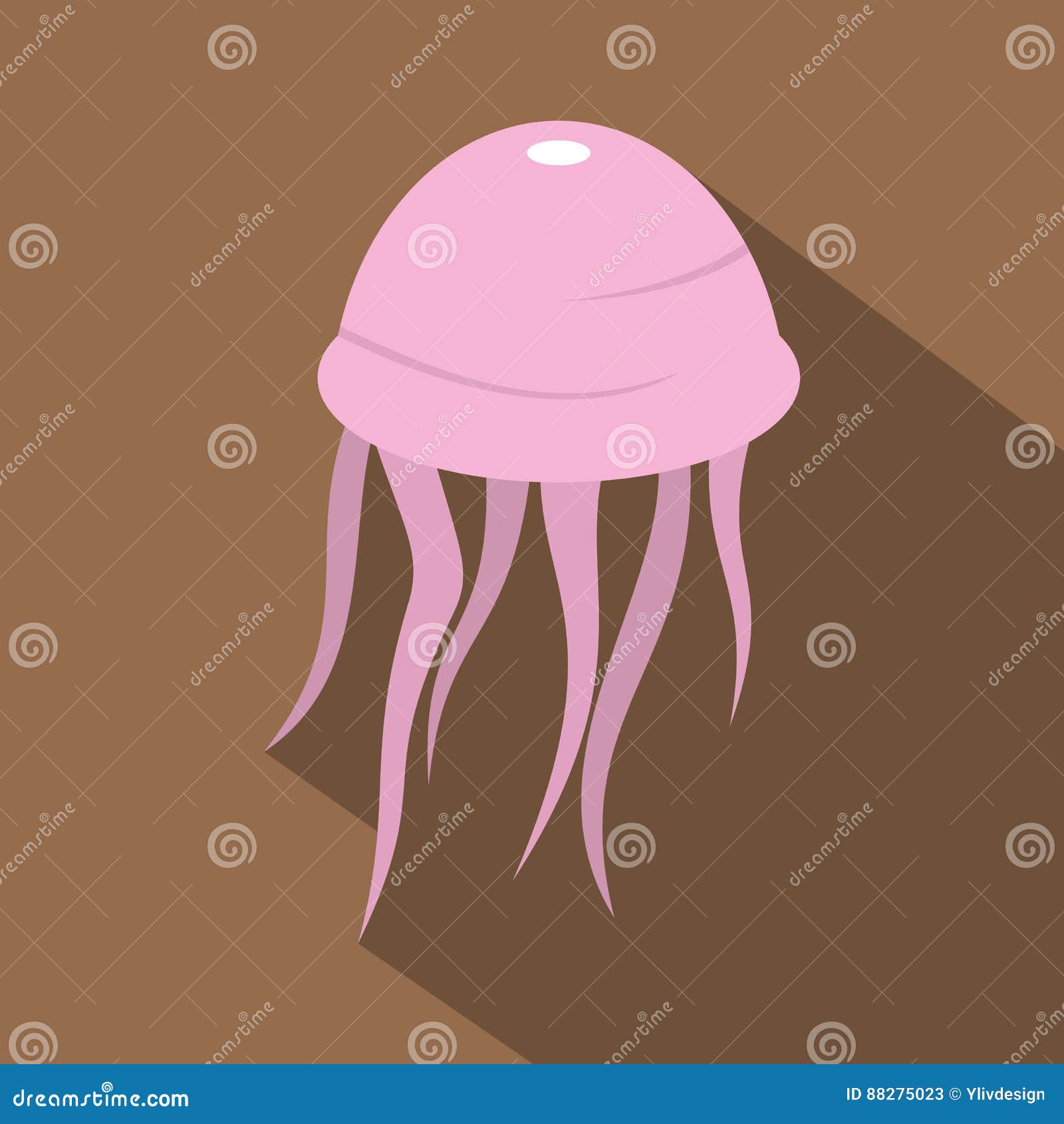 Ícone Cor-de-rosa Das Medusa, Estilo Liso Ilustração do Vetor ...