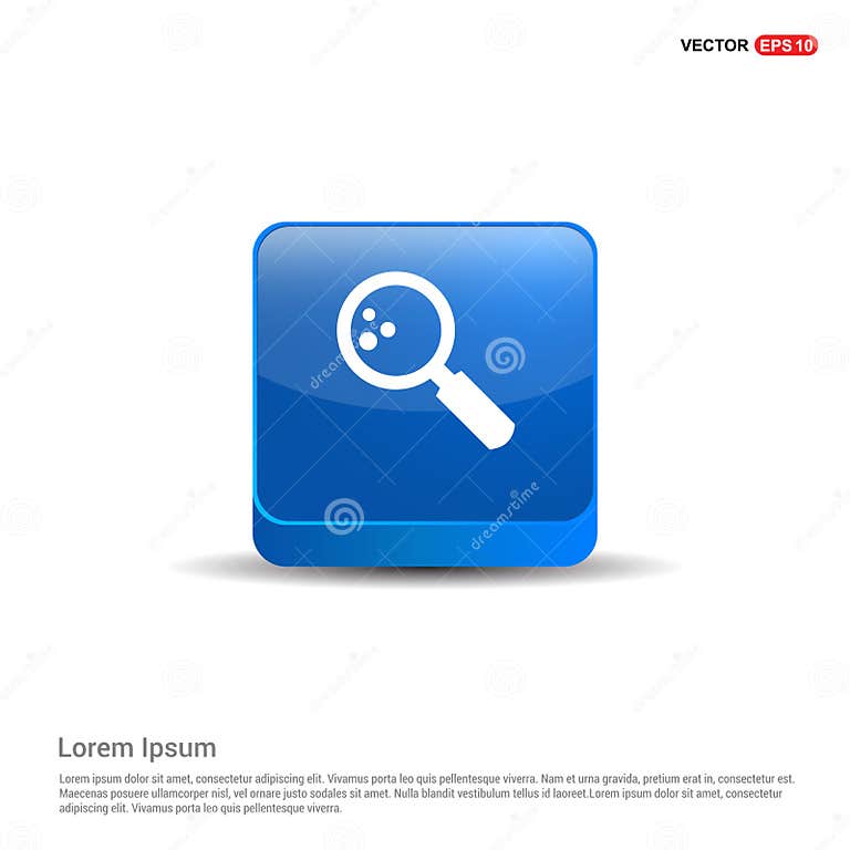 ícone Da Busca - Botão Do Azul 3d Ilustração do Vetor - Ilustração de ...