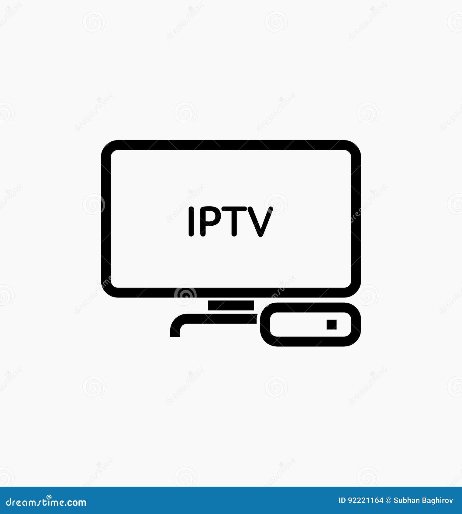 Ícone Da Caixa Da Tevê/IPTV Ilustração do Vetor - Ilustração de ...