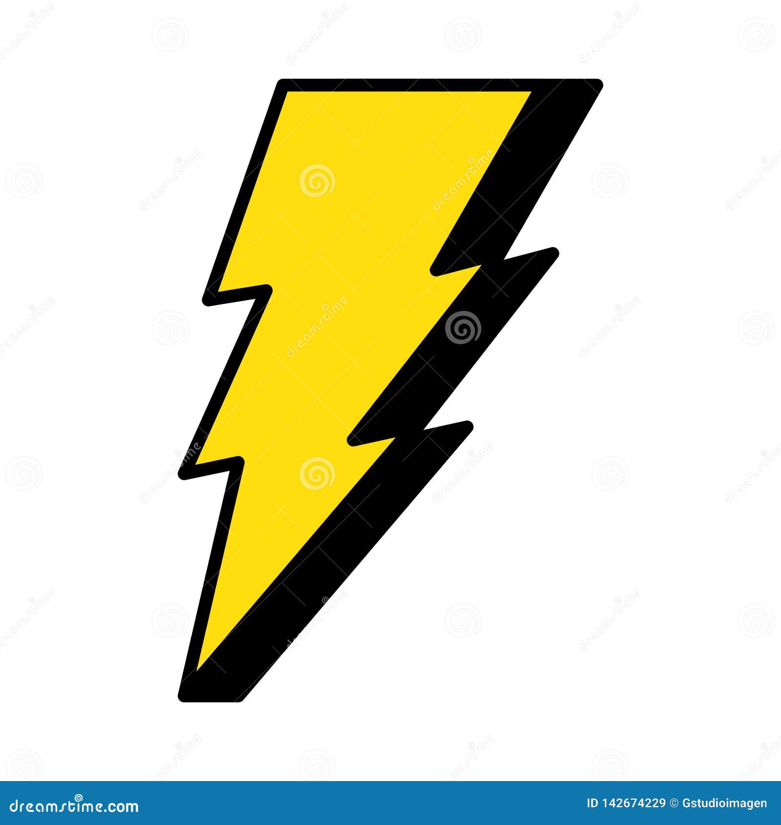 Ícone Da Energia Do Raio Do Poder Ilustração do Vetor - Ilustração de ...