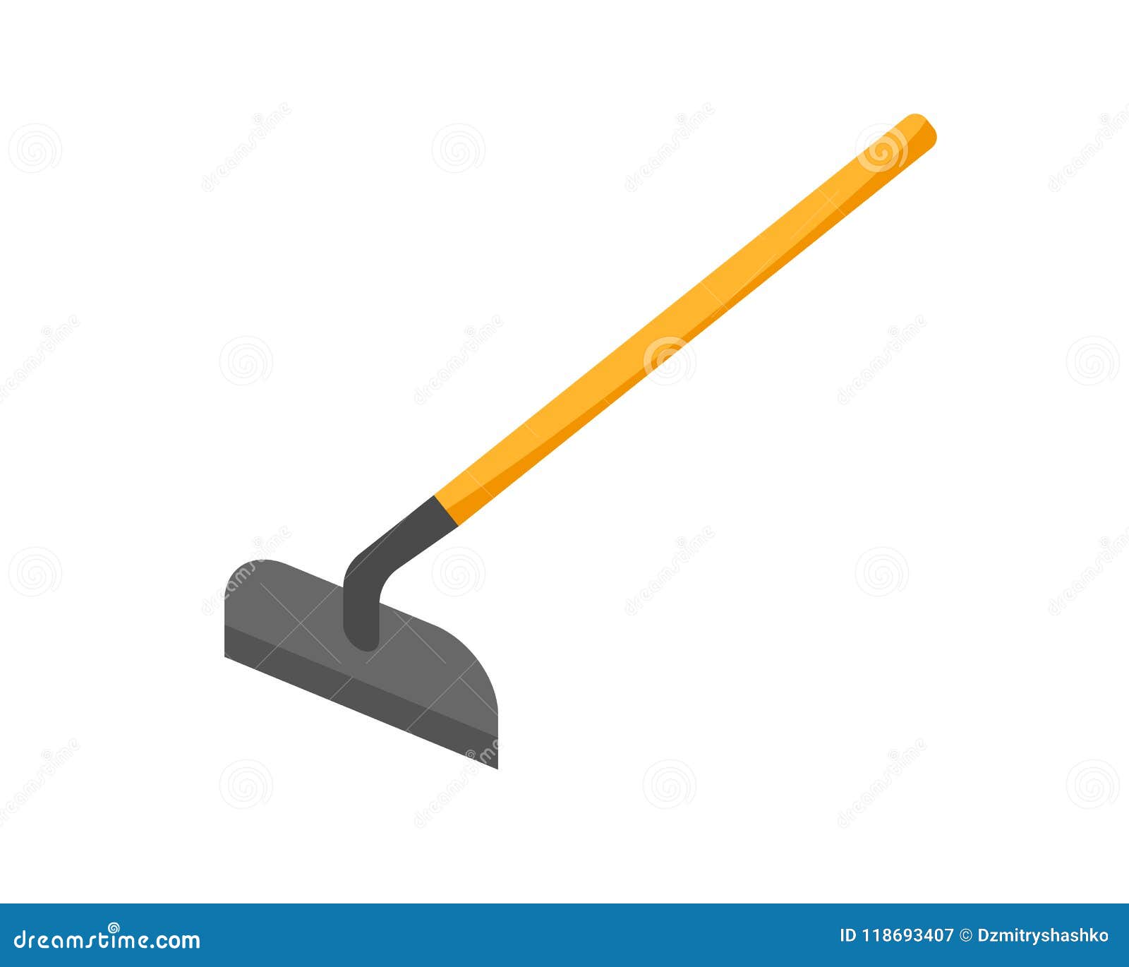 Ícone da enxada do jardim ilustração do vetor. Ilustração de solo ...