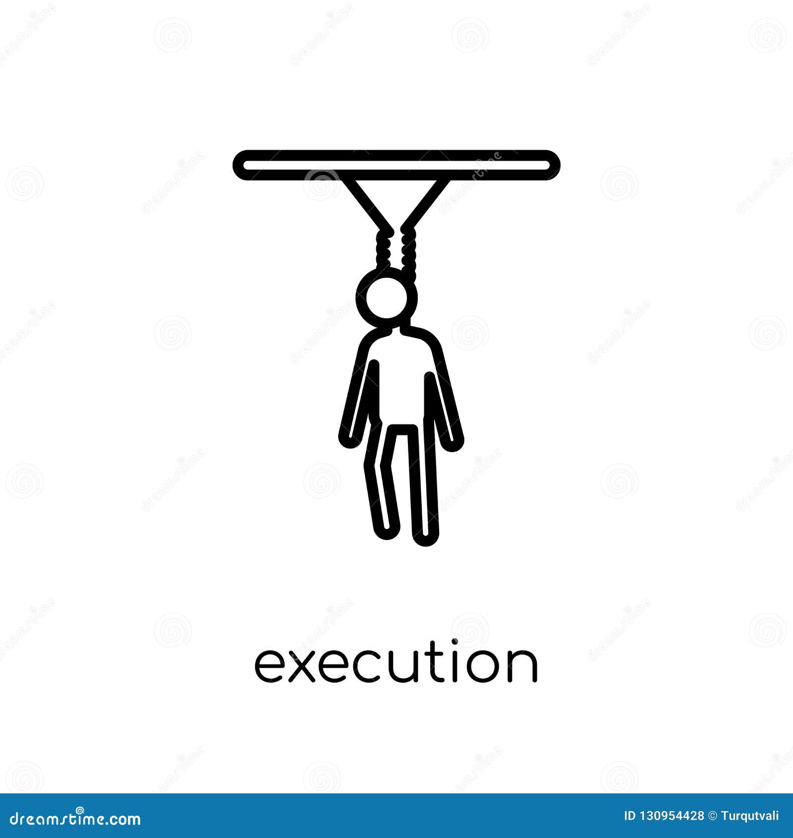 ícone Da Execução Ícone Linear Liso Moderno Na Moda Da Execução Do ...
