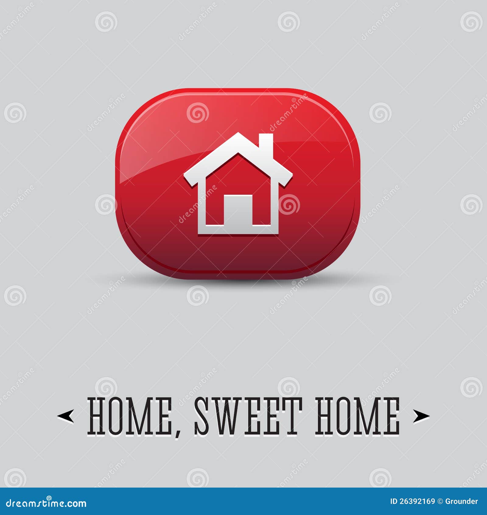 ícone Da HOME Do Vetor 3d. HOME, HOME Doce Ilustração do Vetor ...