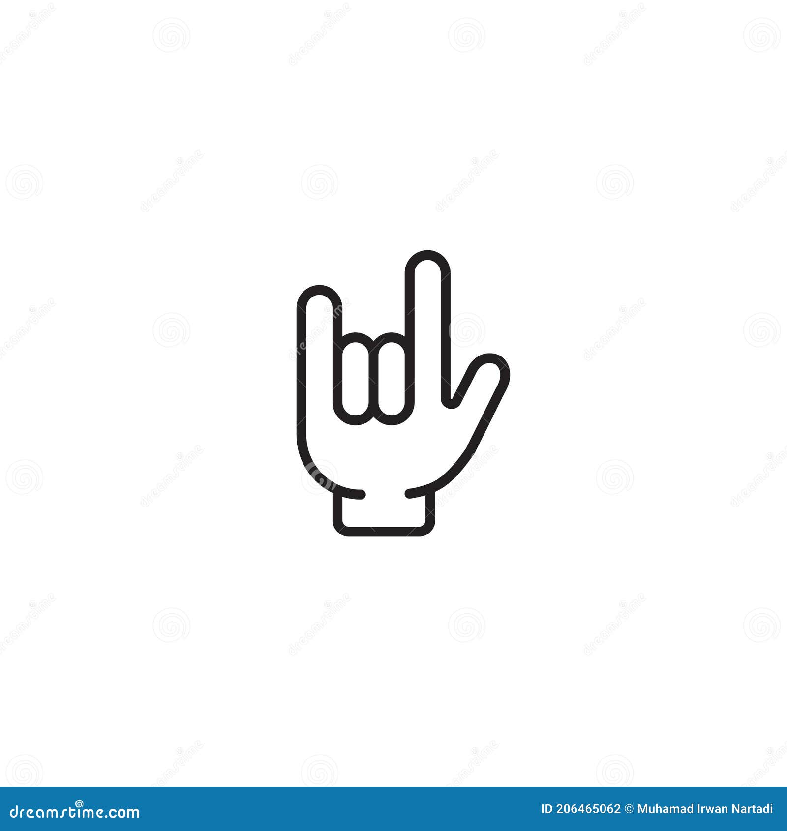 ícone da mão do rocker ilustração do vetor. Ilustração de pictograma ...