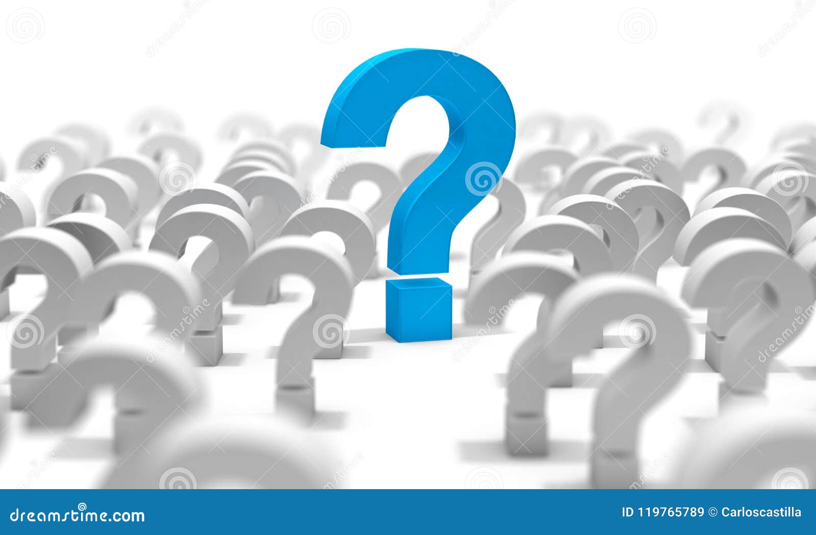 Ícone Da Pergunta Ilustração 3D Ilustração Stock - Ilustração de azul ...