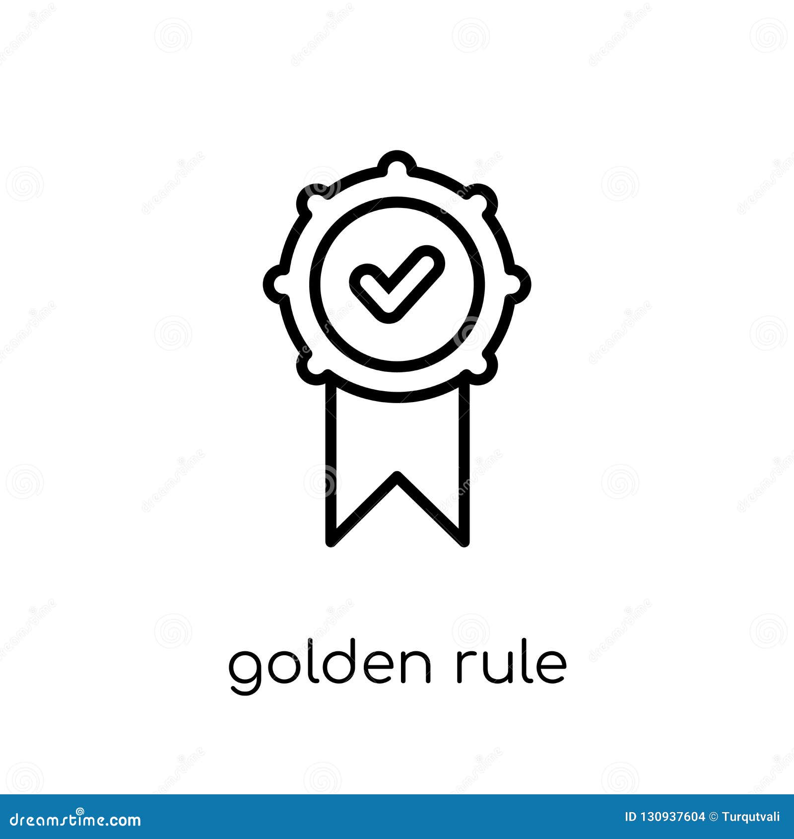 Ícone da regra de ouro ilustração do vetor. Ilustração de marketing ...