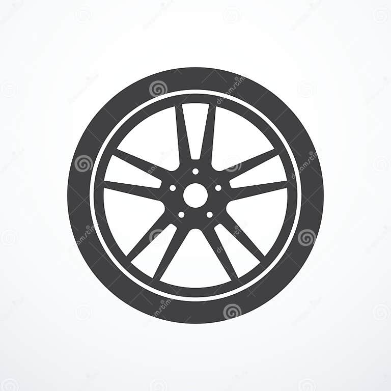 Ícone Da Roda De Carro Do Vetor Ilustração do Vetor - Ilustração de ...