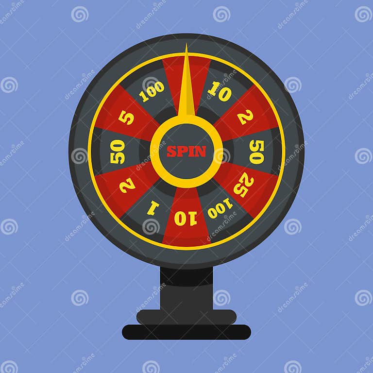 Ícone Da Roda De Roleta, Estilo Liso Ilustração do Vetor - Ilustração ...