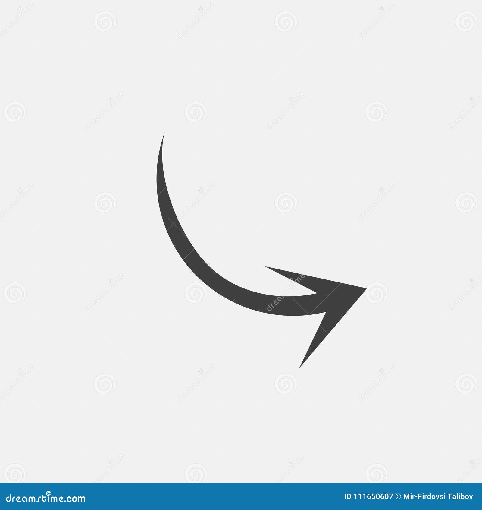 ícone da seta da curva ilustração stock. Ilustração de papel - 111650607