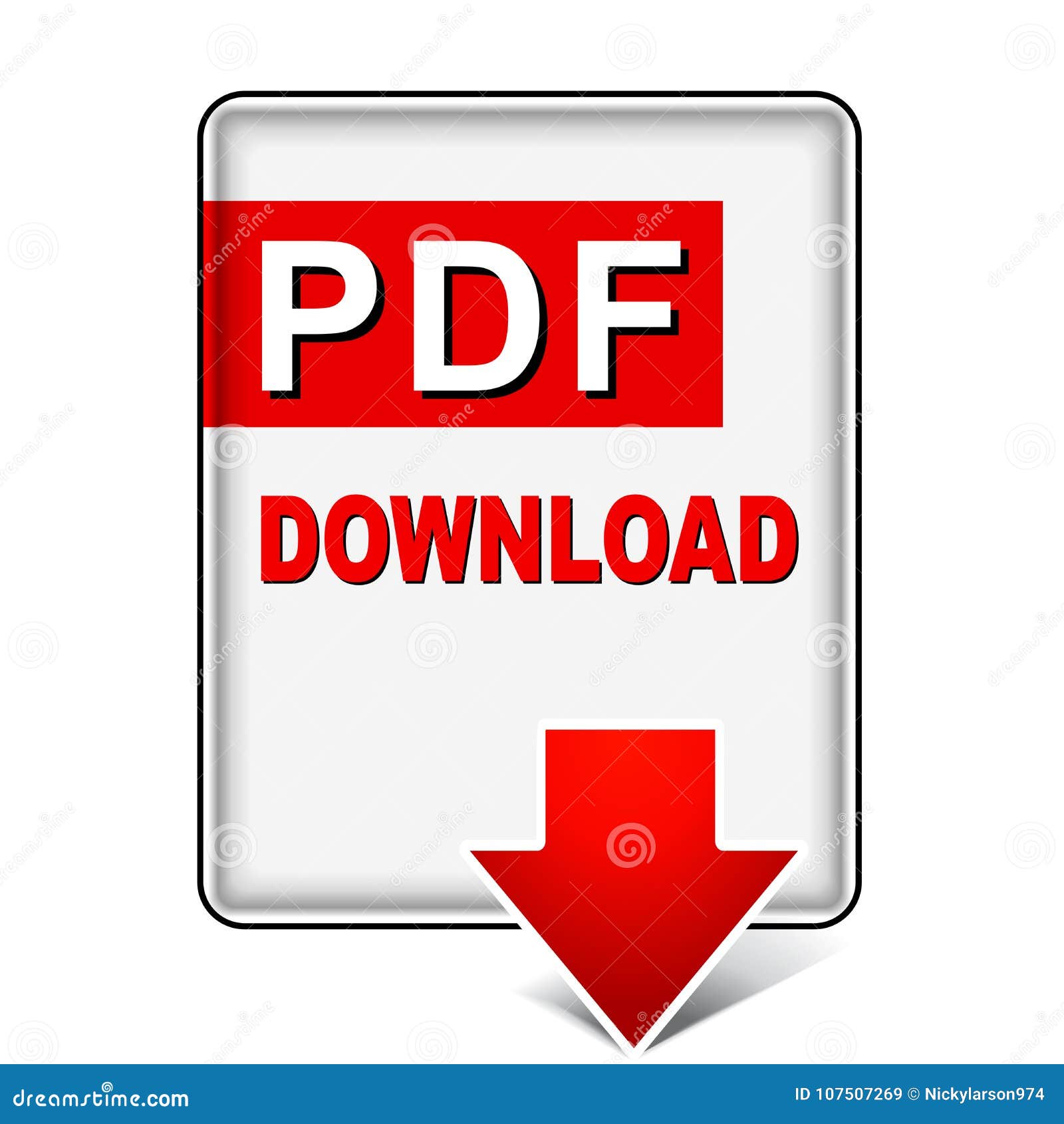 Ícone Da Transferência Do Pdf Ilustração do Vetor - Ilustração de ...