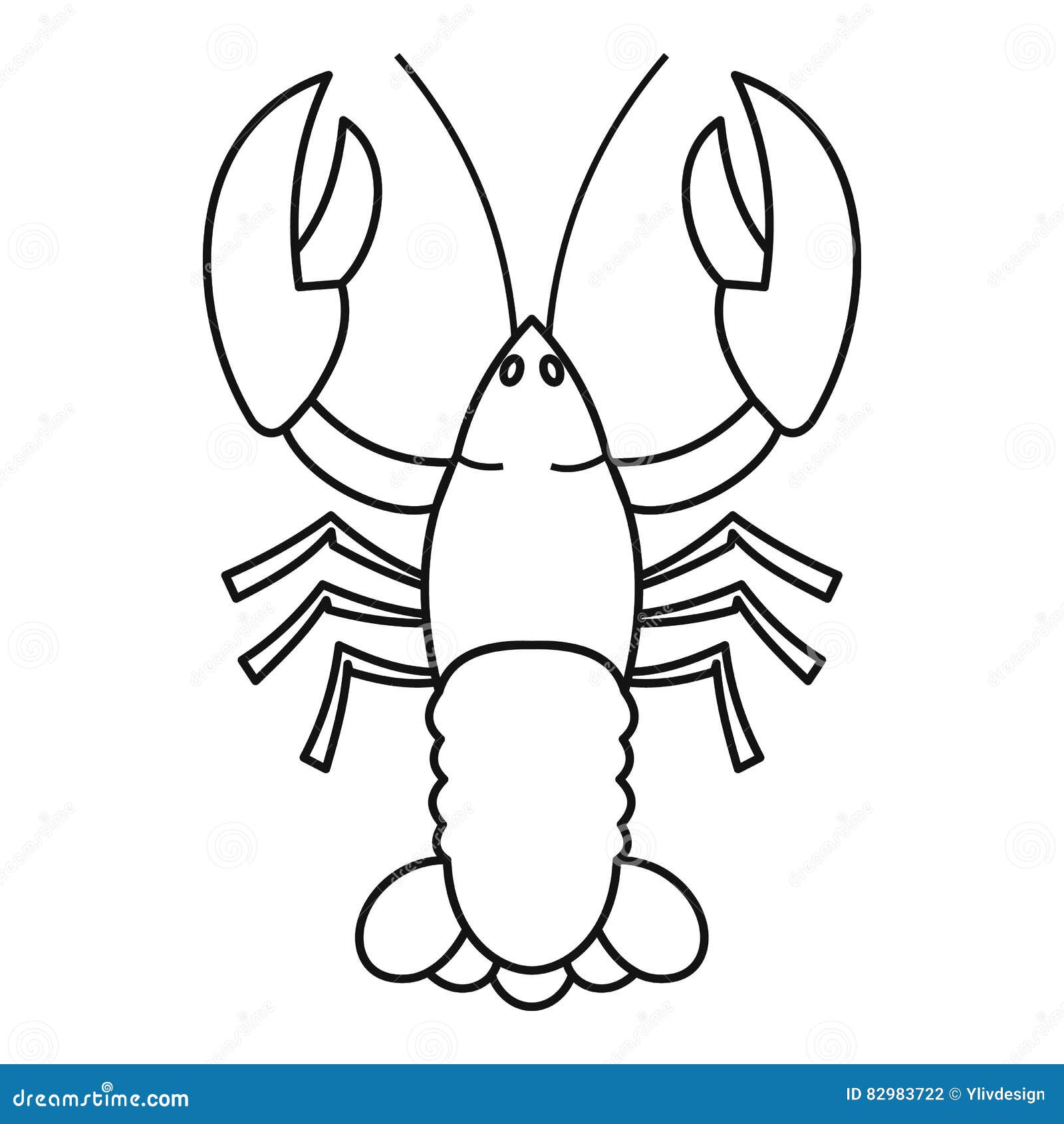 Ícone Das Lagostas, Estilo Do Esboço Ilustração do Vetor - Ilustração ...
