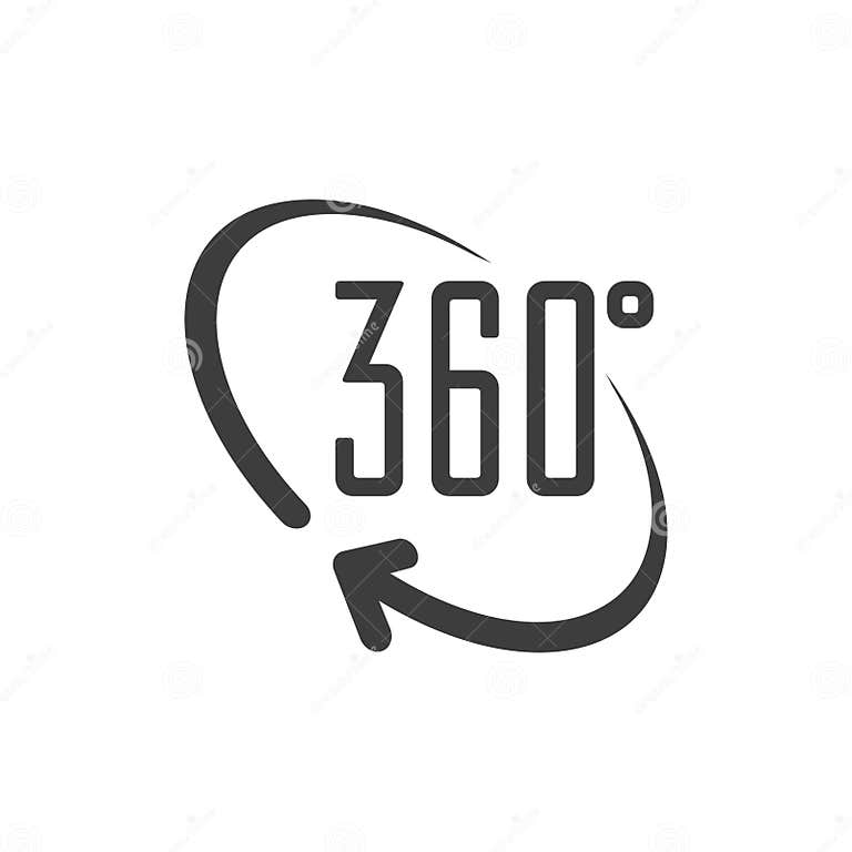 ícone de ângulo 360 graus. ilustração do vetor. Ilustração de ângulo ...