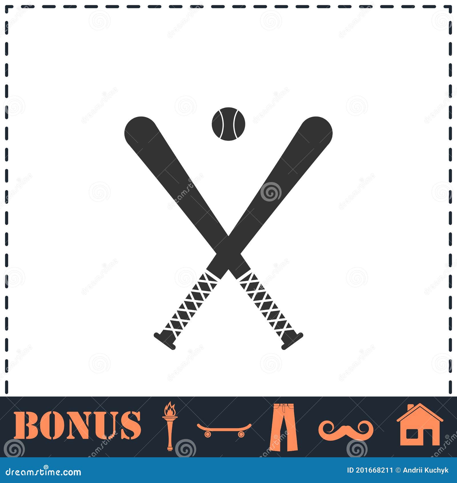 ícone de baseball plano ilustração stock. Ilustração de pictograma ...