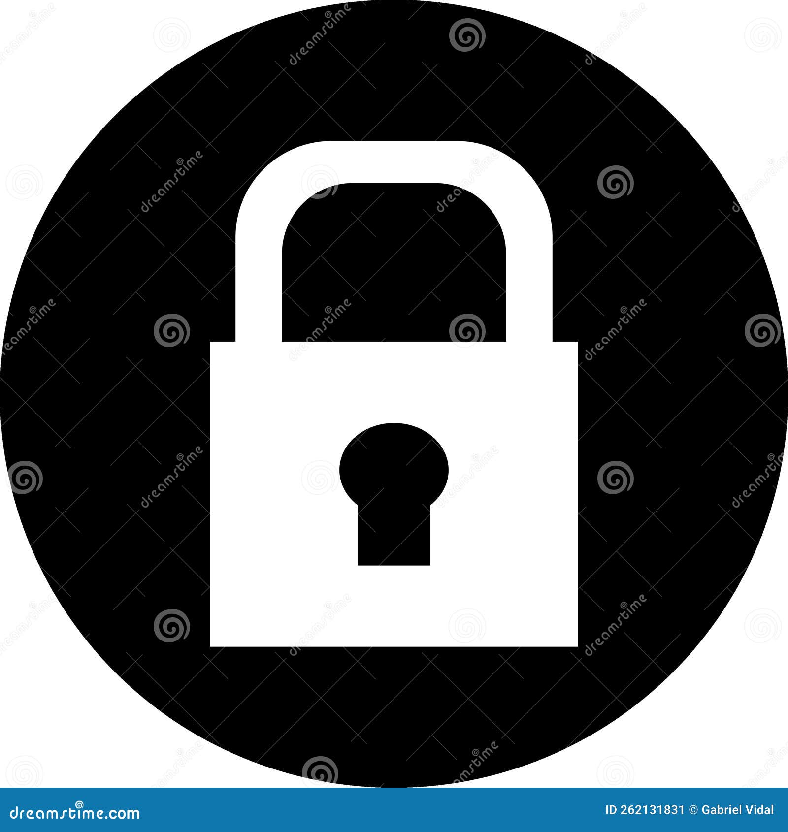 ícone De Cadeado Em Preto E Branco Botão Com Sinal De Cadeado ...