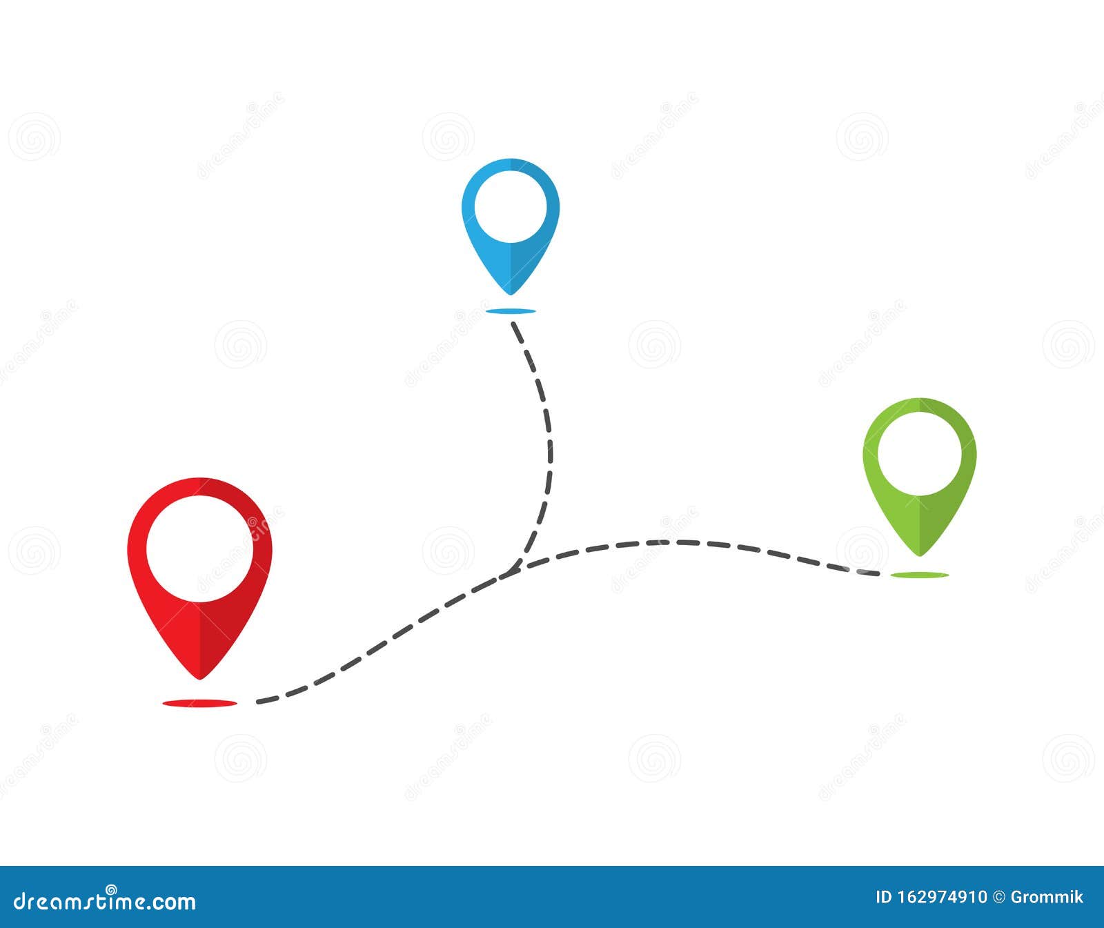 Ícone De Caminho De Pontos Diferentes Design Simples E Plano Ilustração ...