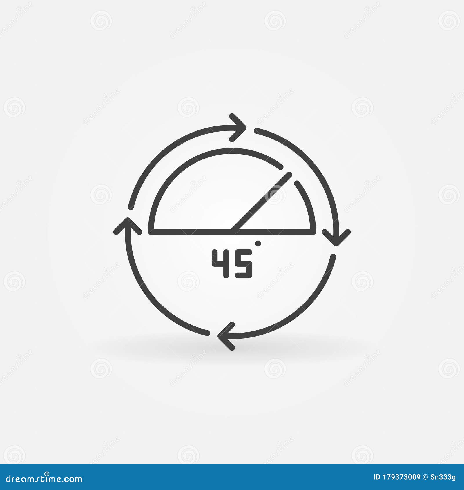 ícone De Contorno De ângulo De 45 Graus ícone De Vetor Sinal Linear ...
