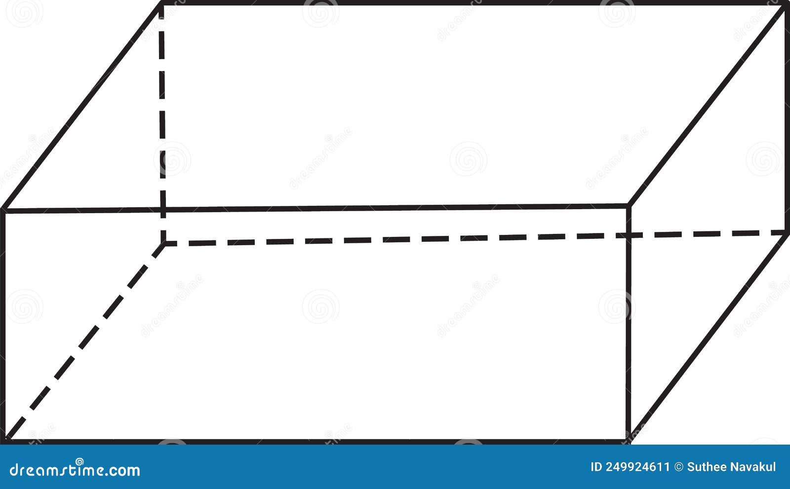 ícone De Contorno De Prisma Retangular Sobre Fundo Branco. Sinal De ...