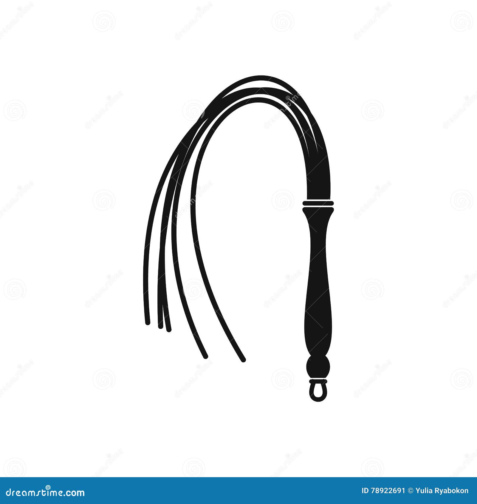 Ícone De Couro Do Chicote, Estilo Simples Ilustração do Vetor ...